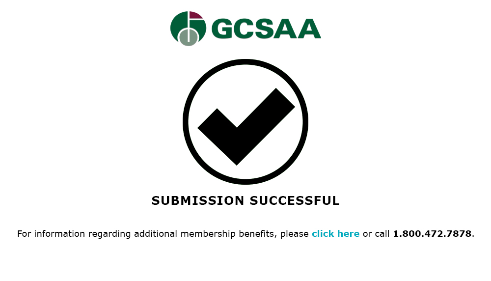 GCSAA Insurance Submission Confirmation GCSAA Insurance Submission Confirmation
